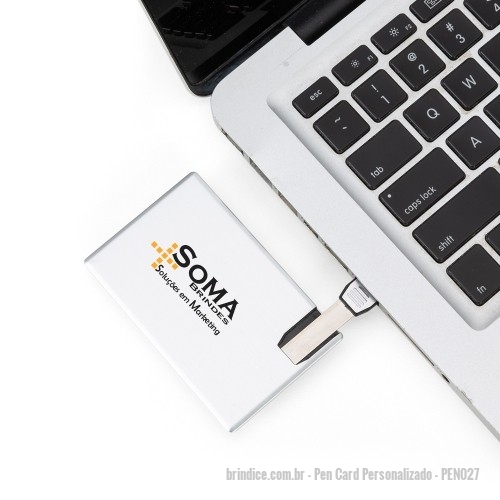 Pen Card Personalizado PEN027 - Soma Brindes - 102703 | Guia Bríndice