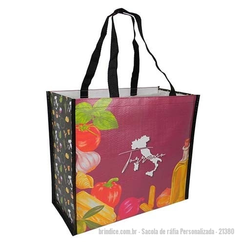 Sacola de ráfia Personalizada 21380 - Rode - 145774 | Guia Bríndice