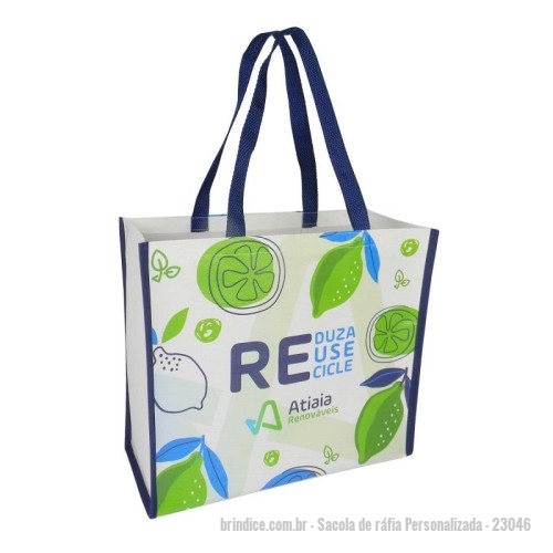 Sacola de ráfia Personalizada 23046 - Rode - 163030 | Guia Bríndice